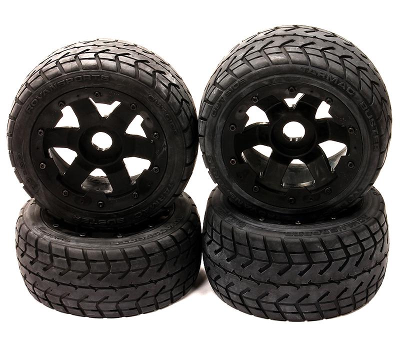 Type D Wheel & Tire Set (4) for HPI Baja 5B & 5B2.0 for R/C or RC ...