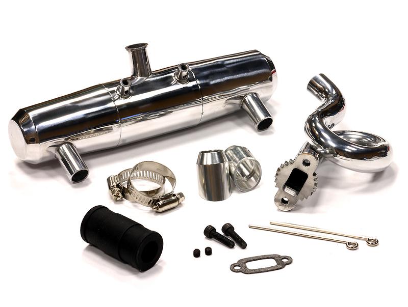 Dual Exhaust Chrome Tune Pipe for Baja 5B, 5B2.0 & 5T for R/C or RC ...