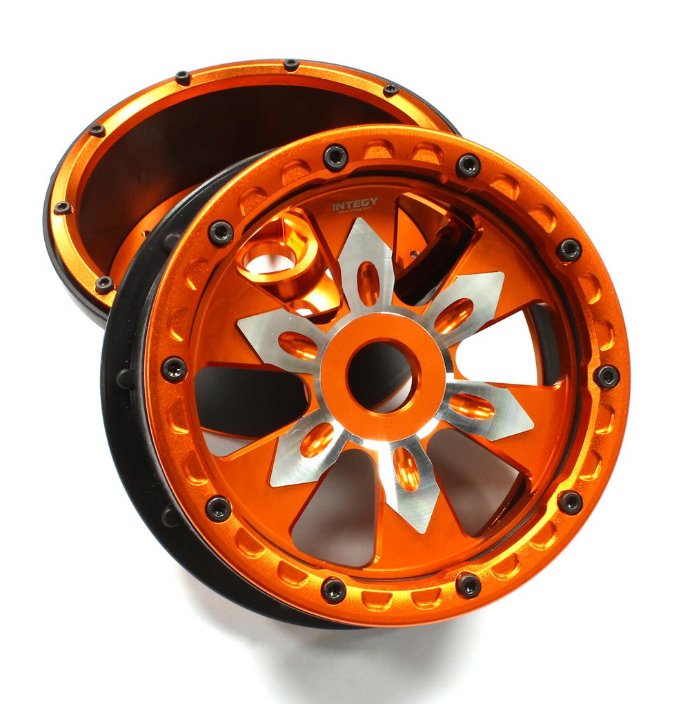 Alloy Front Beadlock Wheel w/ Polymer Barrel (2) for HPI Baja 5B, 5T ...