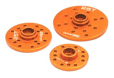 Alloy Servo Horn Full Circle 21mm, 26mm & 32mm Set (3) for 25T Servo (r ...