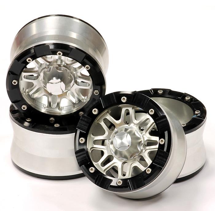 Billet Machined Alloy Dual 8 Beadlock Wheel (4) for Axial Wraith 2.2 w ...