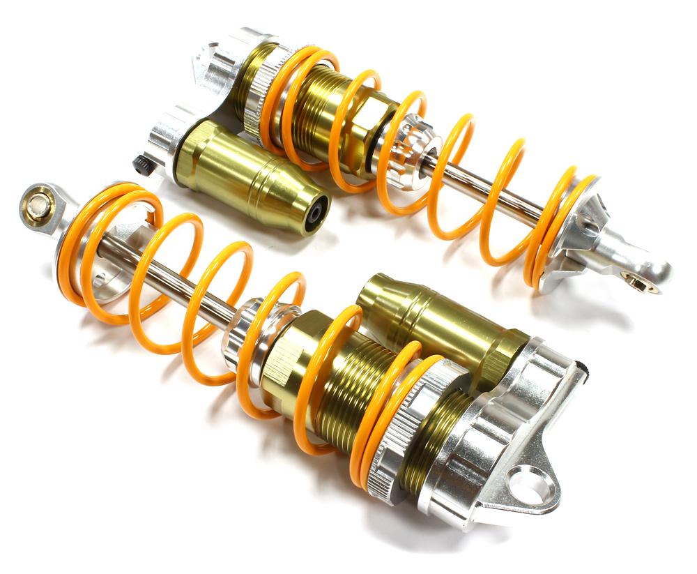 Billet Machined Front Piggyback Shock Set (2) for Losi 5ive-T for R/C ...