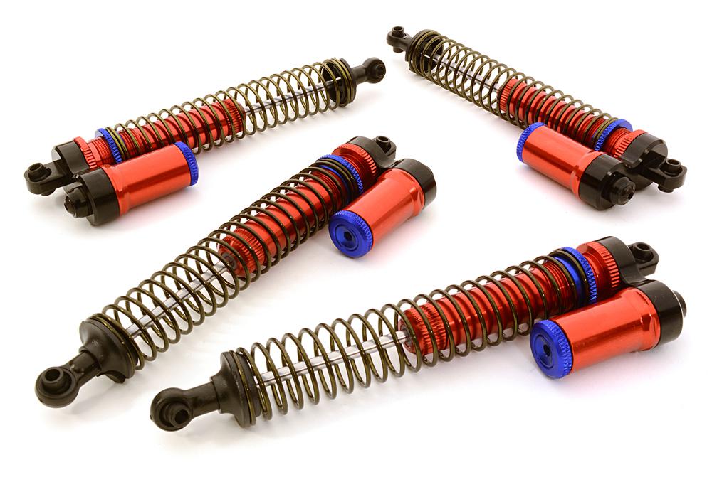 Billet Machined Piggyback Shock Set for HPI 1/10 Scale Crawler King for ...