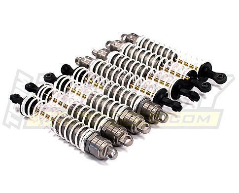 XSR Hard Coated Shock Set(8) Ti-Nitride Shaft for T-Maxx 3.3, E-Maxx16 ...