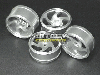 Alloy 5 Spoke Cyclone Wheel (4) for Micro RS4 (SILVER) for R/C or RC ...