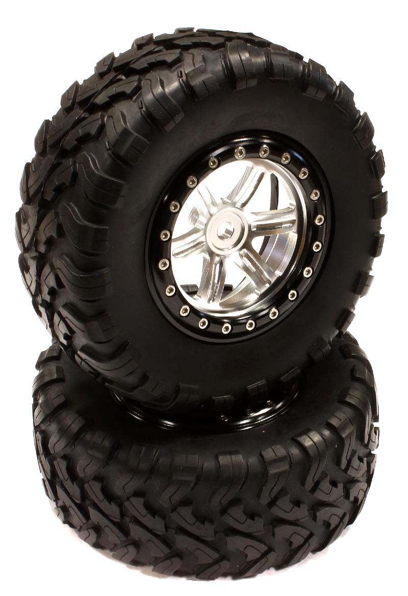 Type I Alloy Beadlock Wheel Tire 2 for 1 10 Slash 2WD 4X4 O.D. 94mm for R C or RC Team Integy
